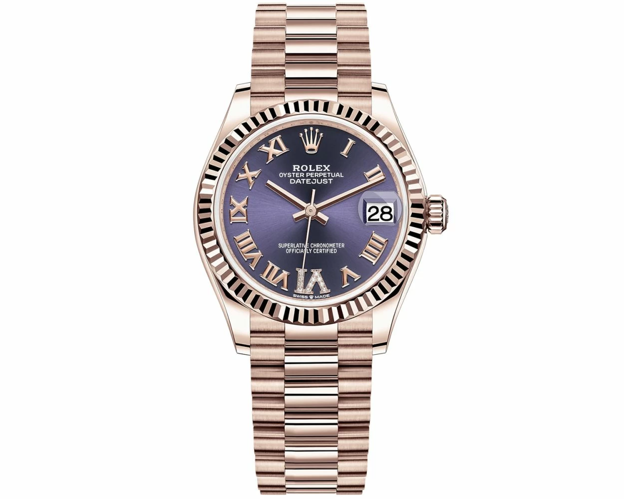 Buy Genuine Used Rolex Datejust 31 278275 Watch - Aubergine Dial | SKU 6624