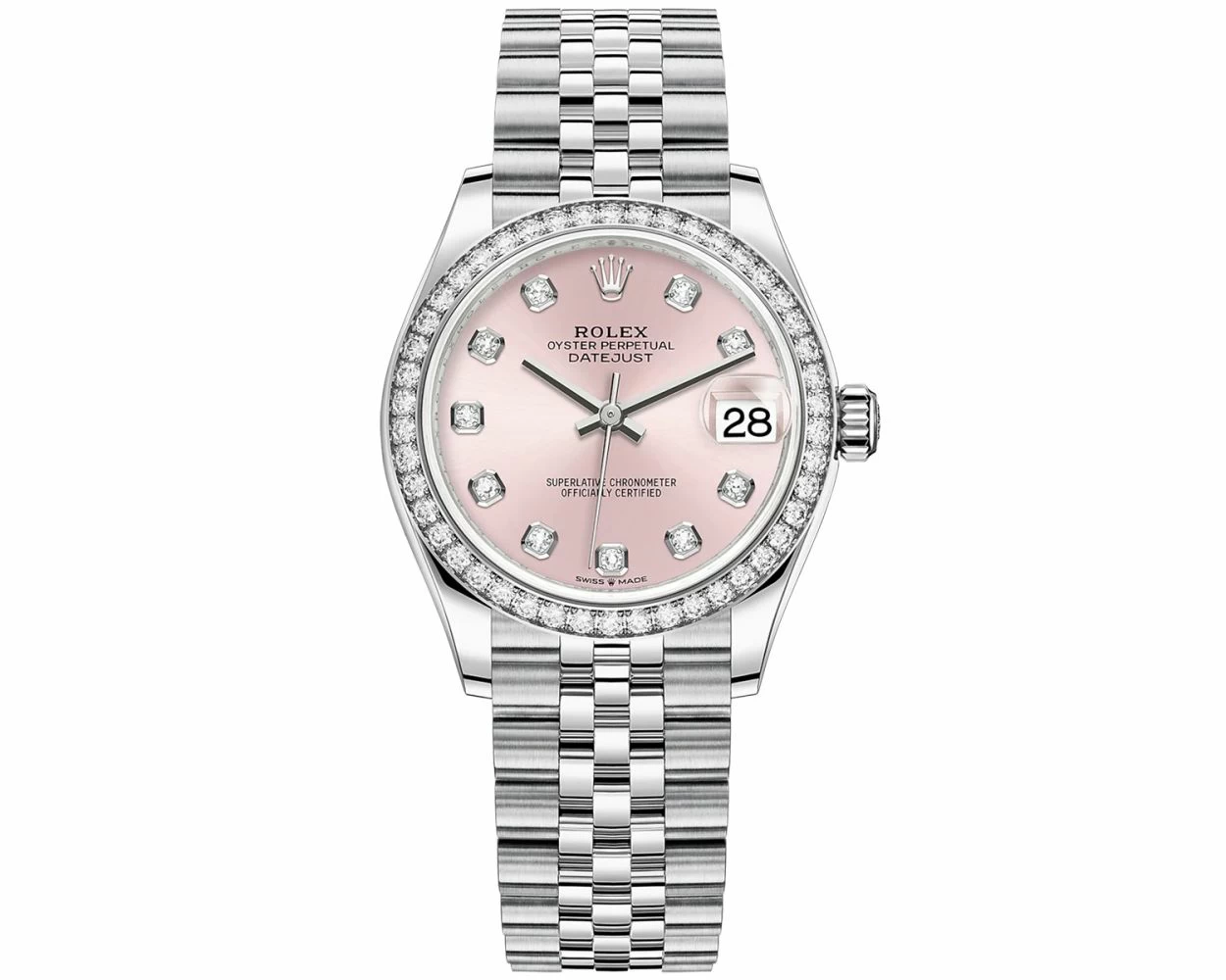 Buy Genuine Used Rolex Datejust 31 278384RBR Watch - Pink Dial | SKU 6547