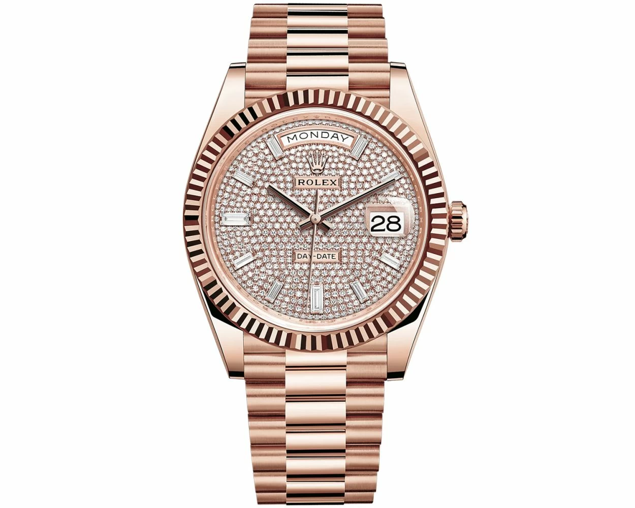 Buy Rolex Day-Date 40 228235 Wristwatch - Diamond-Paved Dial