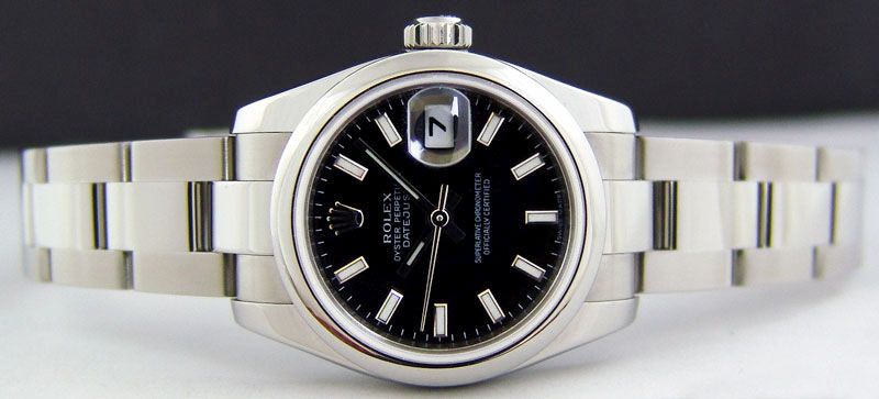 Buy Genuine Used Rolex Oyster Perpetual 28 276200 Watch - Bright Black ...