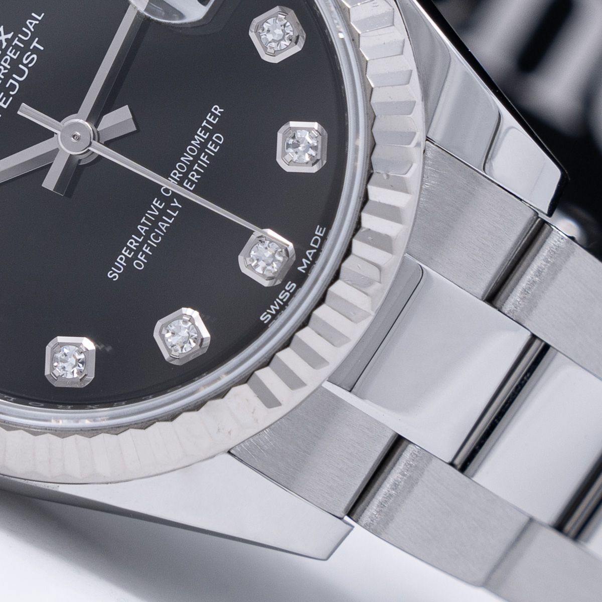 Buy Genuine Used Rolex Oyster Perpetual 28 276200 Watch - Bright Black ...