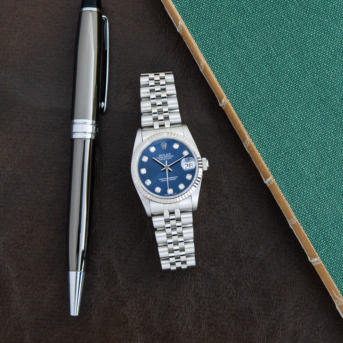 Rolex Lady-Datejust 179163 Wristwatch - Blue Diamond Dial