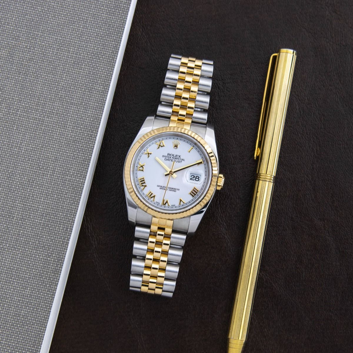 Buy Genuine Used Rolex Datejust 36 16203 Watch - White Dial | SKU 7035