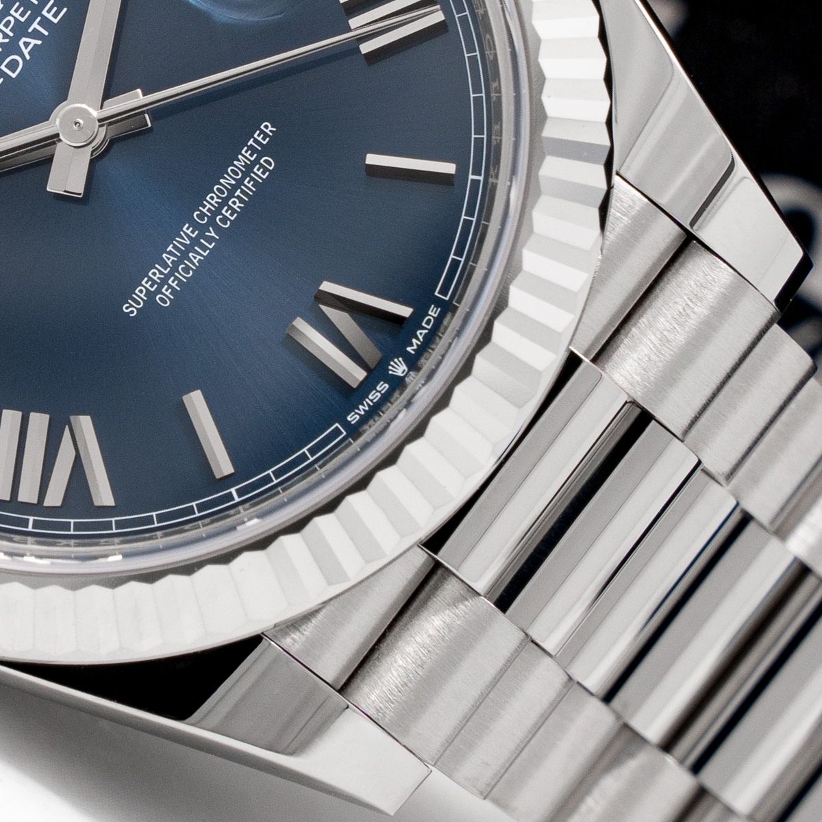 Buy Genuine Used Rolex Day-Date 40 228349RBR Watch - Bright Black Dial ...