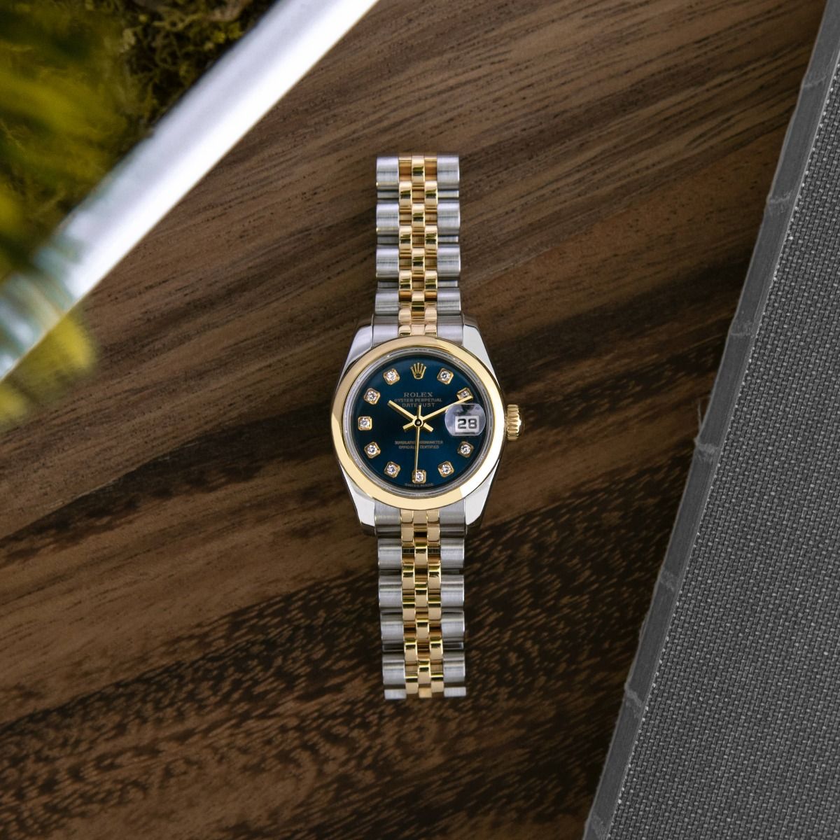 Rolex Lady-Datejust 179163 Wristwatch - Blue Diamond Dial
