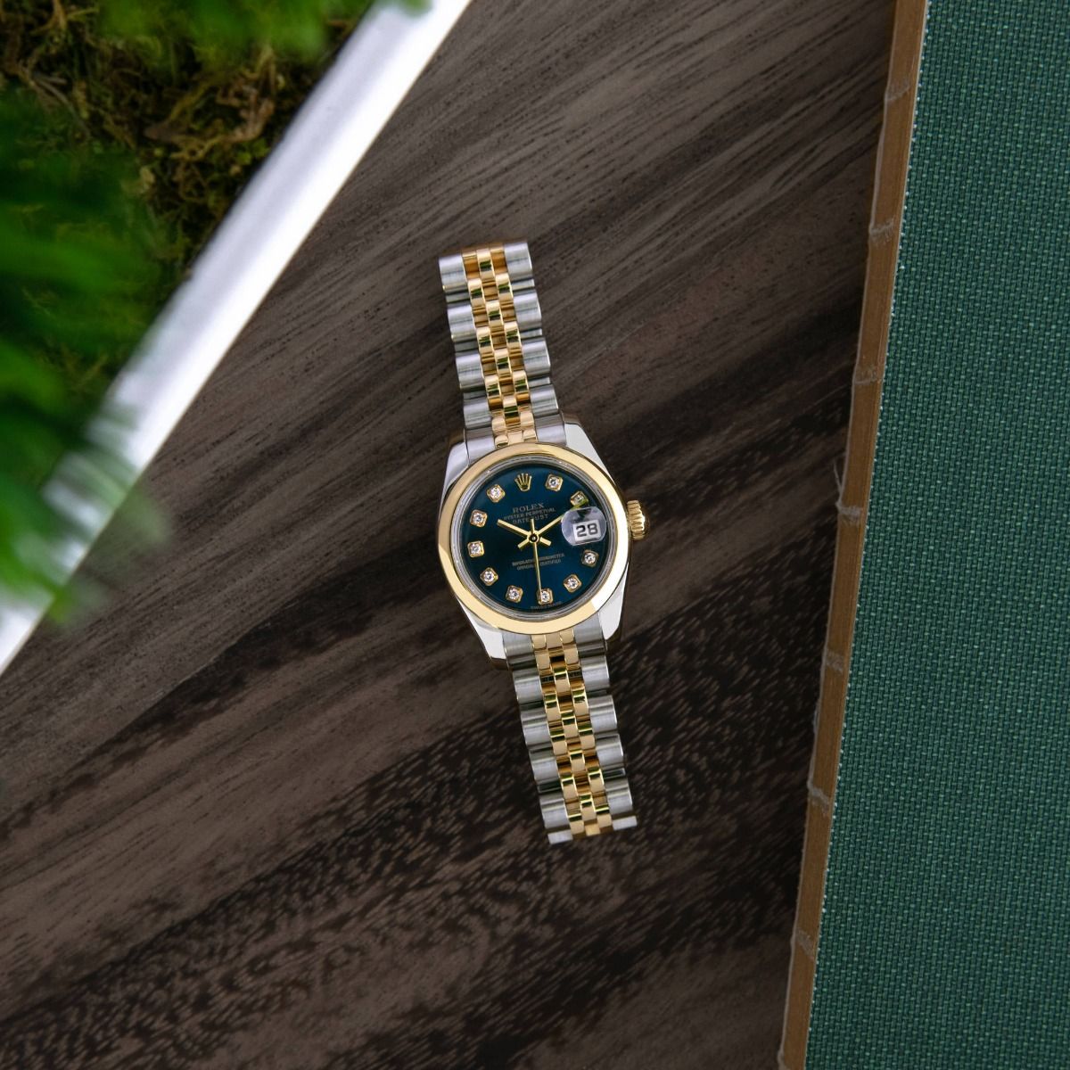Rolex Lady-Datejust 179163 Wristwatch - Blue Diamond Dial