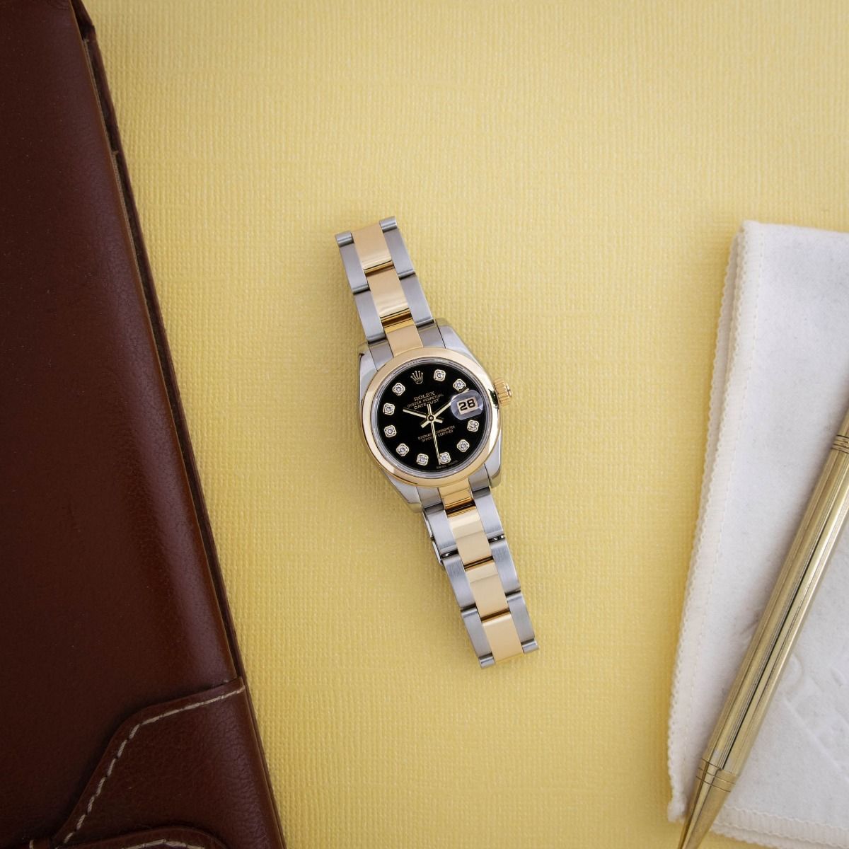 Rolex Lady-Datejust 179173 Wristwatch - Black Dial