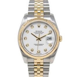 Buy Genuine Used Rolex Datejust 36 116233 Watch - White Dial | SKU 5601