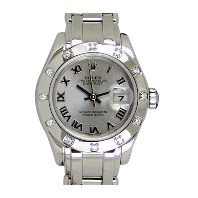 Rolex Pearlmaster Gold Silver Jubilee Diamond 80299 Watch Chest