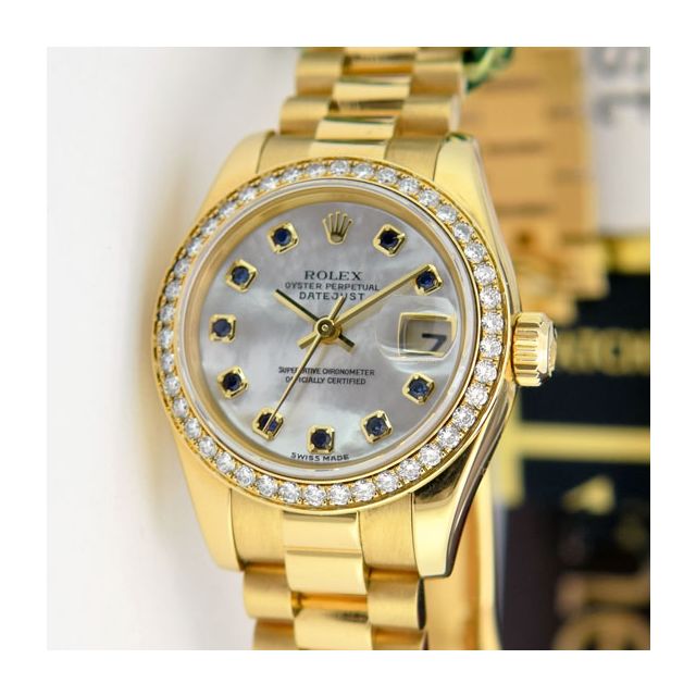 Buy Rolex Lady-Datejust 279138RBR Wristwatch - Mother of Pearl Diamond Dial