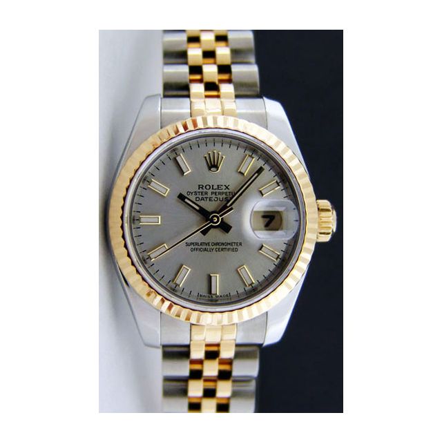 Rolex Lady-Datejust President 179179 Wristwatch - Silver Diamond Dial