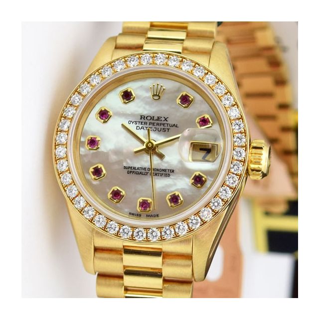 Buy Rolex Lady-Datejust 279173 Wristwatch - Mother of Pearl Diamond Dial
