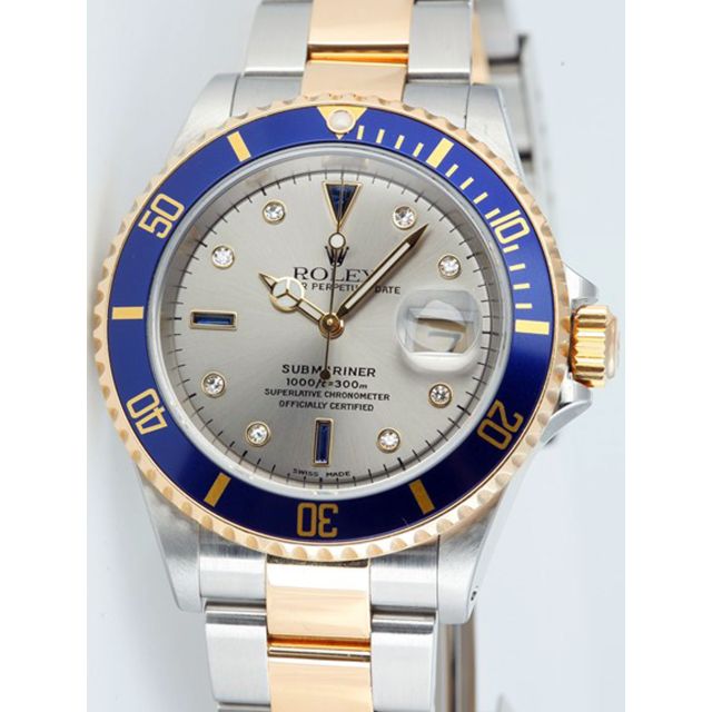 Rolex Submariner Date 16613 Wristwatch - Silver Serti