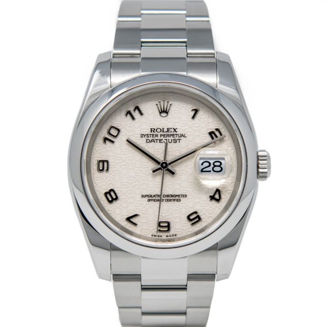Buy Rolex Datejust 36, White Roman, Steel, 126200